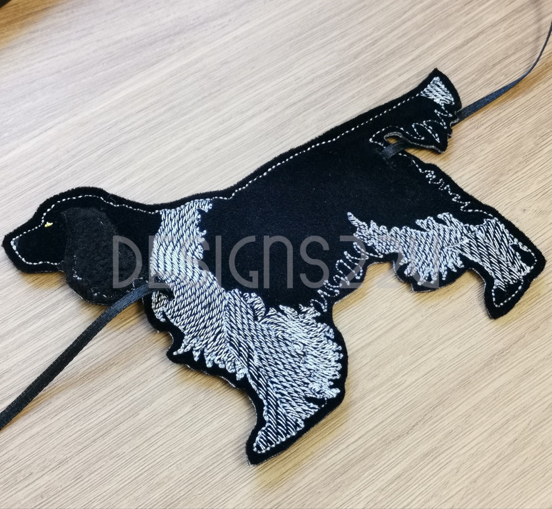 ITH Springer Spaniel Raw Edge Applique Bunting Digitized Machine ...