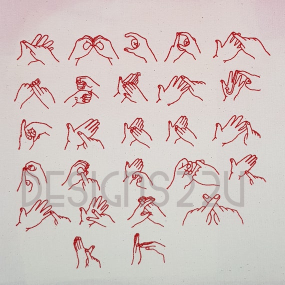 British Sign Language Fingerspelling Alphabet Digitized - Etsy UK