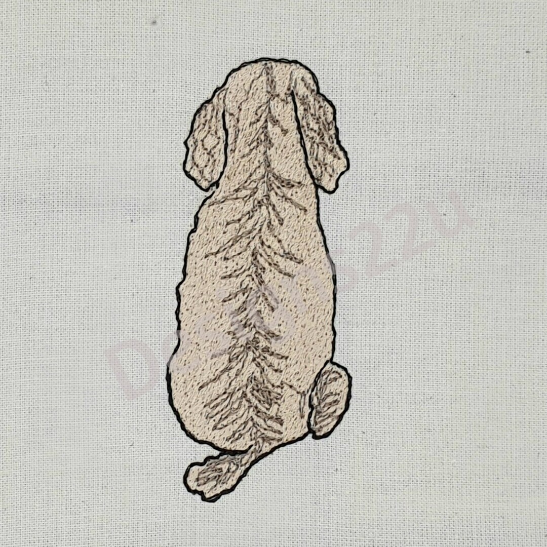 Cockapoo Dog Back Digitized Machine Embroidery Design Digital Download ...
