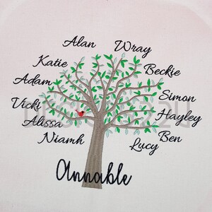 Family Tree Digitized Machine Embroidery Design Fully Embroidered With ...