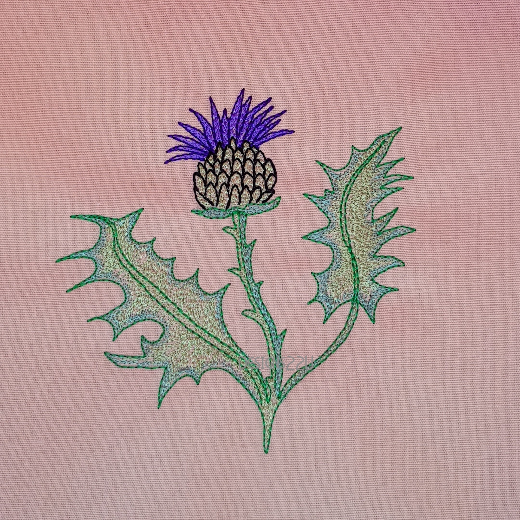 Thistle 3 Sizes Digitized Machine Embroidery Design Digital Download ...