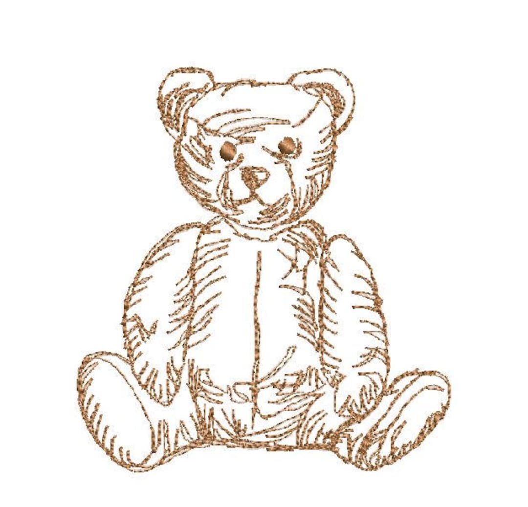 Teddy Bear 4 Sizes Digitized Machine Embroidery Design Digital Download ...