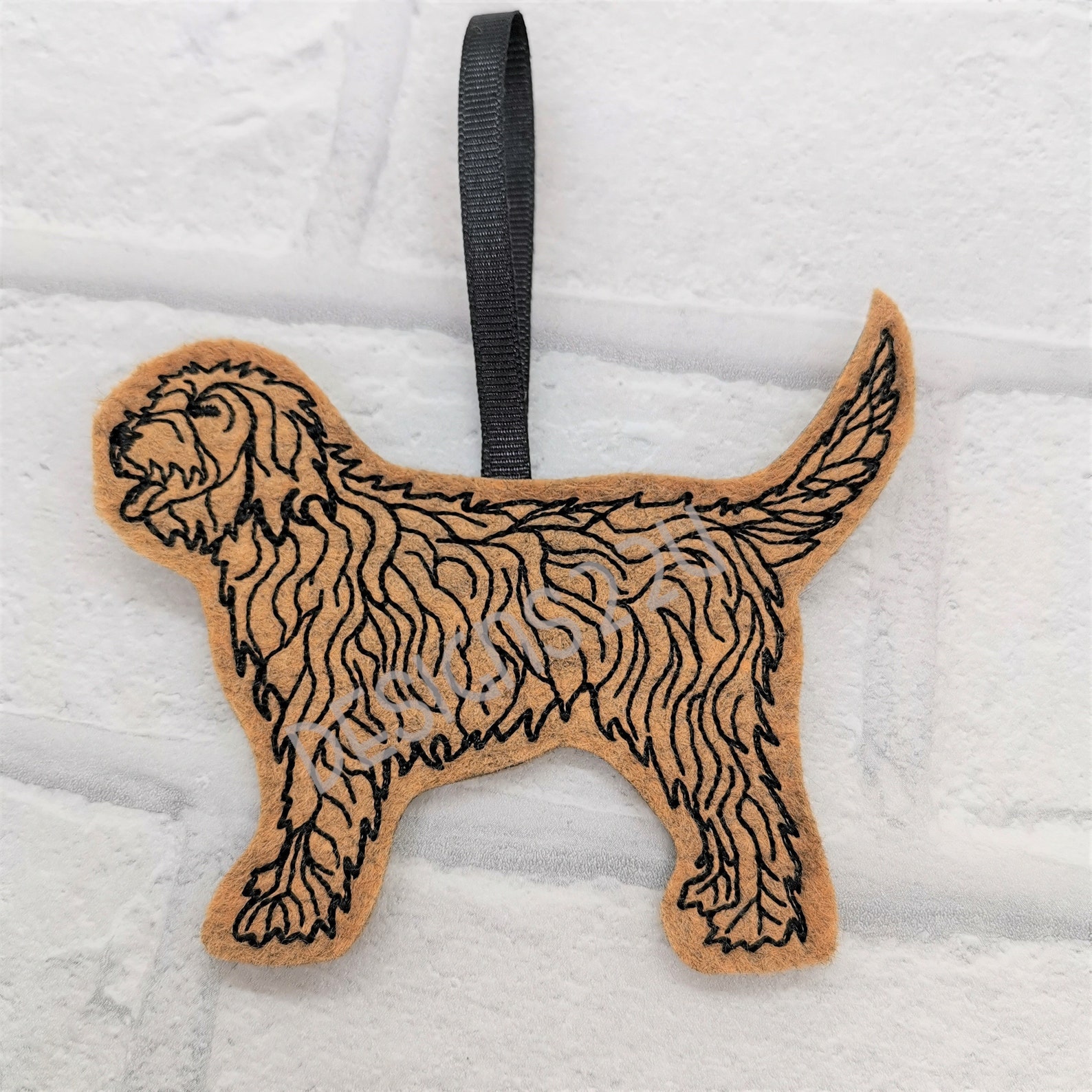 Cockapoo Dog ITH Ornament Digitized Machine Embroidery Design | Etsy