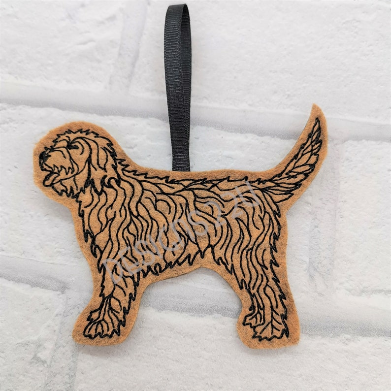 Cockapoo Dog ITH Ornament Digitized Machine Embroidery Design | Etsy