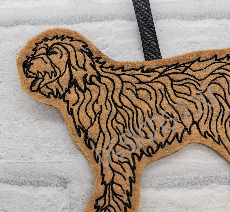 Cockapoo Dog ITH Ornament Digitized Machine Embroidery Design | Etsy