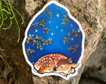 Sleeping Fawn Vinyl Sticker Ellie Mcginnis Co. - Etsy