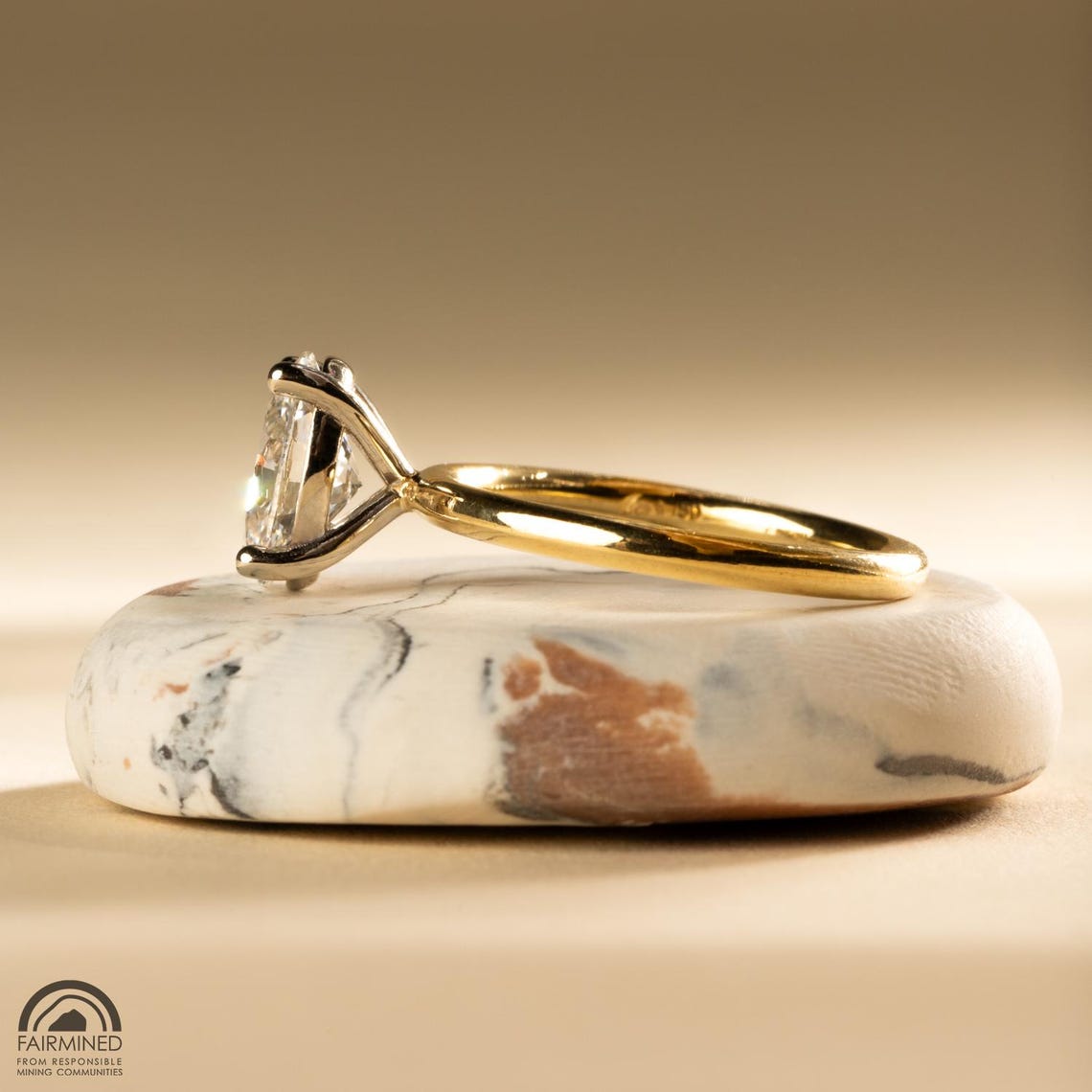 Lunar Diamond Solitaire - Etsy