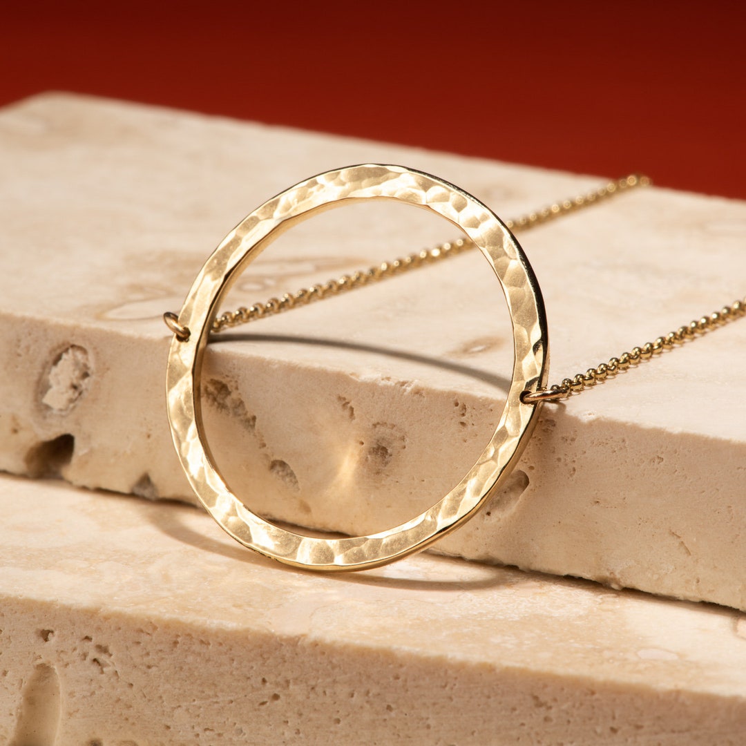 Orbit Necklace in Yellow Gold - Etsy Ireland
