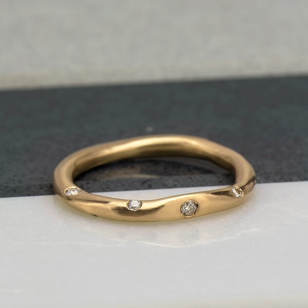 Organic Gold Ring - Etsy UK
