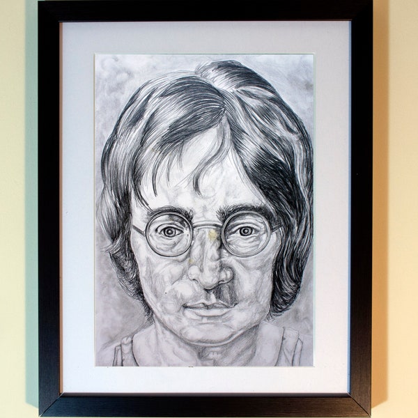 John Lennon Drawing - Etsy