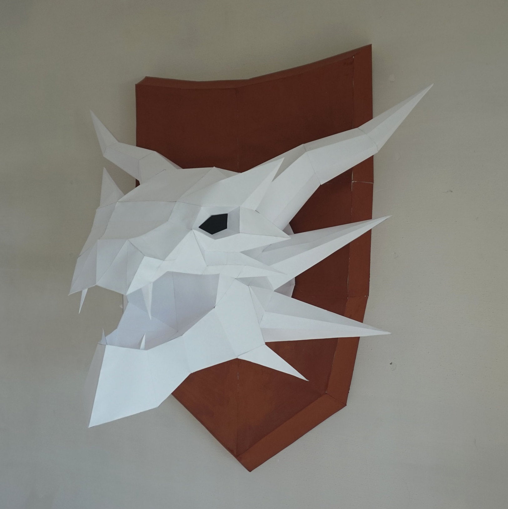 Dragon Head Hunter Trophy Papercraft - Etsy