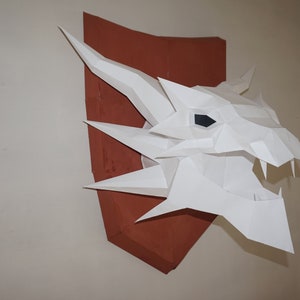 Dragon Head Hunter Trophy Papercraft - Etsy
