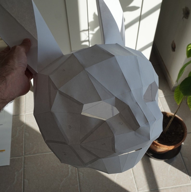 Easter Bunny Rabbit Head Mask Papercraft - Etsy Canada