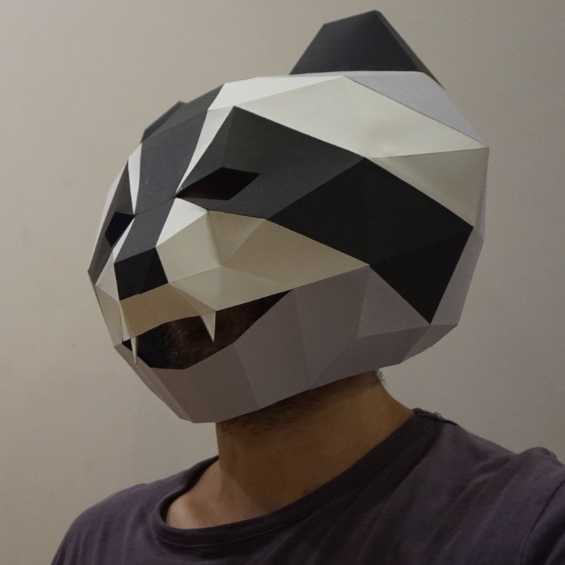 Raccoon Papercraft Mask - Etsy