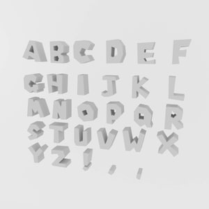 Papercraft ABC 3D Cartoon Letters Numbers DIY Decoration - Etsy