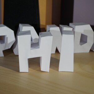 Papercraft ABC 3D Cartoon Letters Numbers DIY Decoration - Etsy