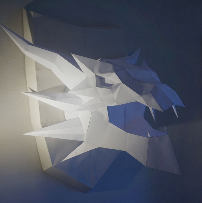 Dragon Head Hunter Trophy Papercraft - Etsy