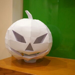 3D Halloween Pumpkin Head Mask Papercraft - Etsy