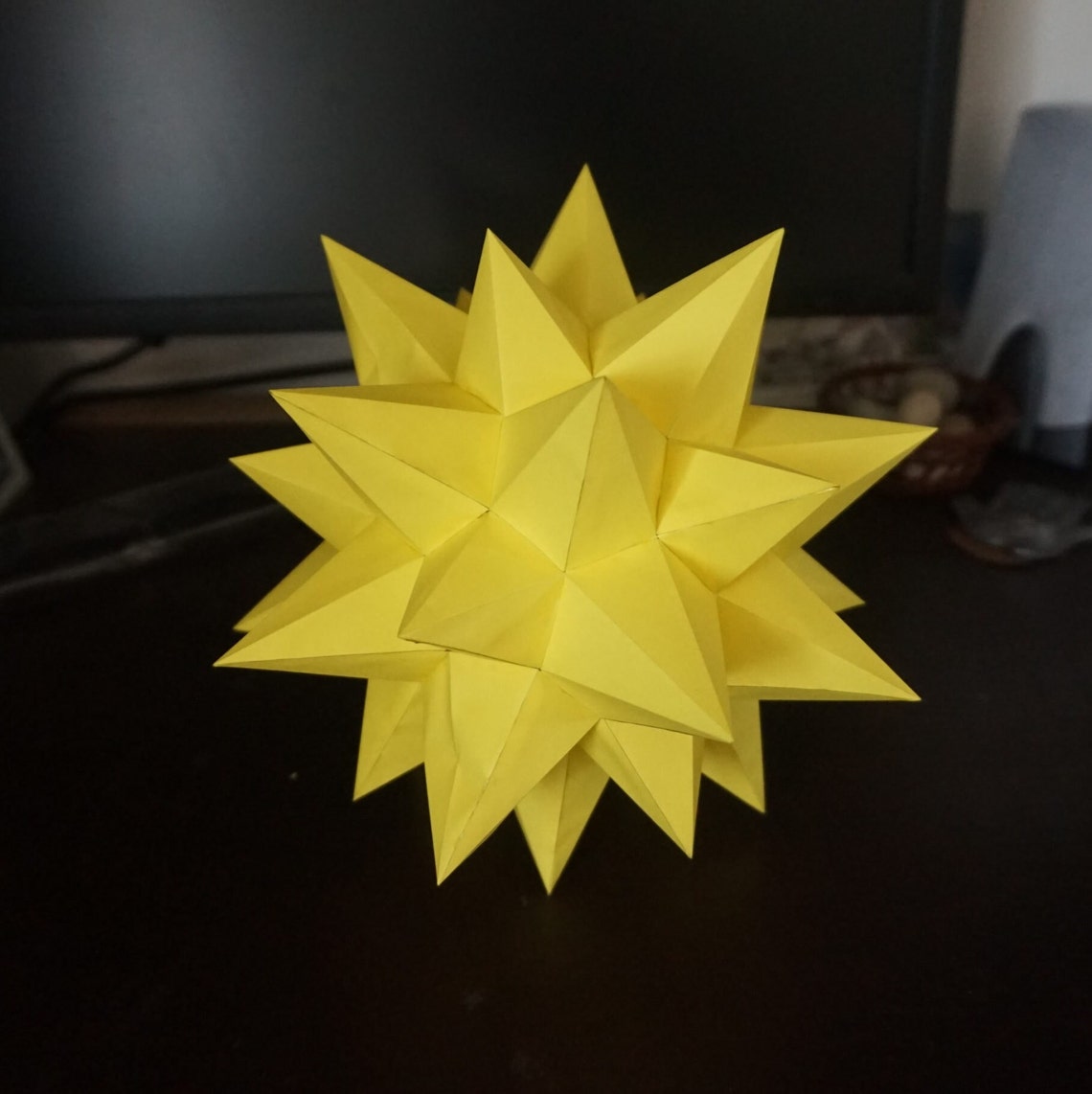 3D Star Geometric Papercraft Origami Christmas Ornament - Etsy