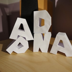 Papercraft ABC 3D Cartoon Letters Numbers DIY Decoration - Etsy
