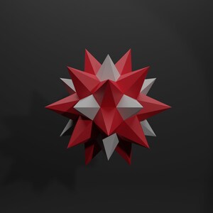 3D Star Geometric Papercraft Origami Christmas Ornament - Etsy
