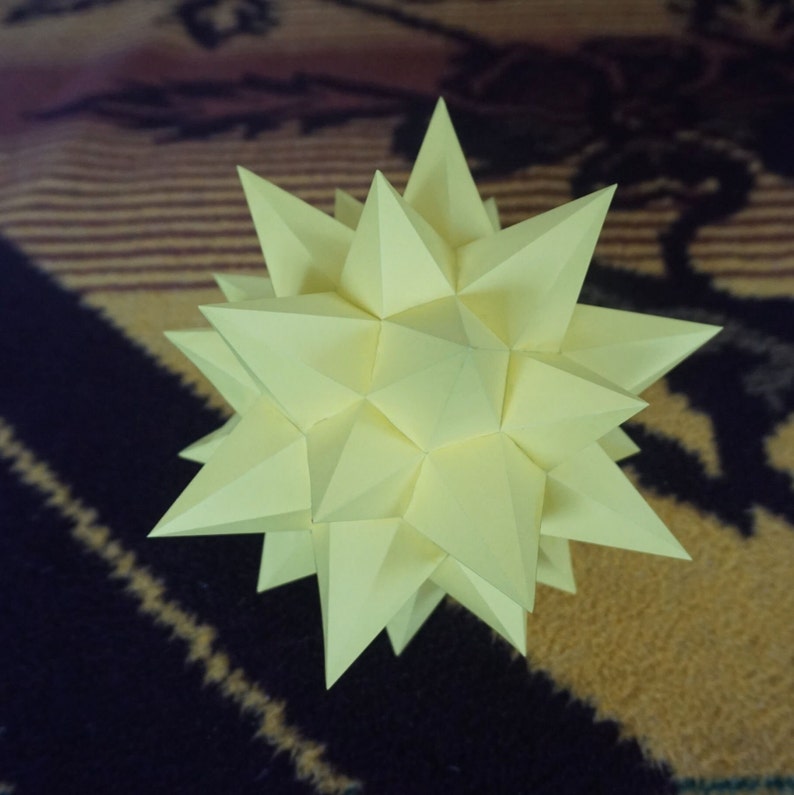 3D Star Geometric Papercraft Origami Christmas Ornament - Etsy