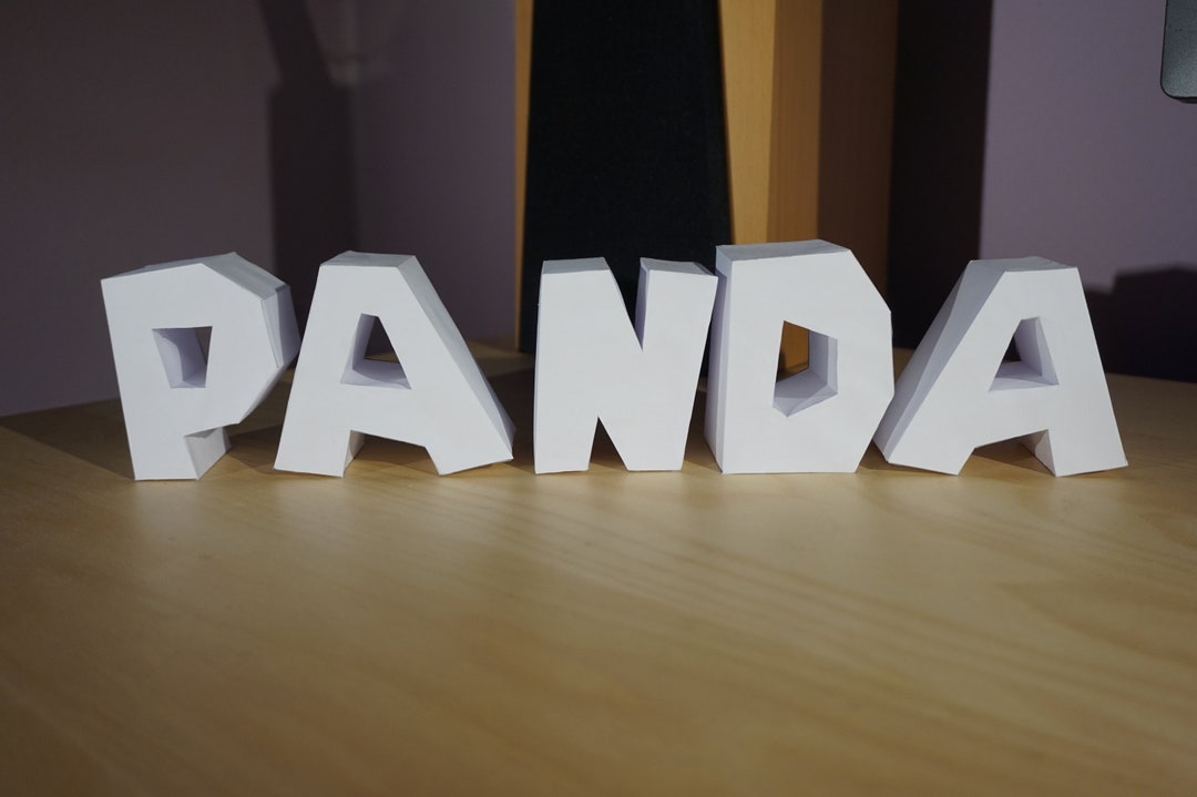 Papercraft ABC 3D Cartoon Letters Numbers DIY Decoration - Etsy