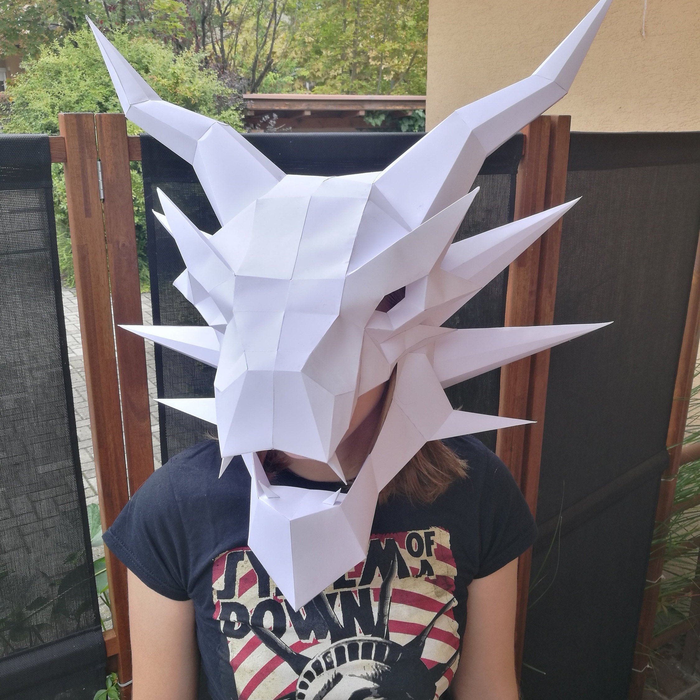 3D Dragon Mask Papercraft Helmet - Etsy UK