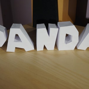 Papercraft ABC 3D Cartoon Letters Numbers DIY Decoration - Etsy