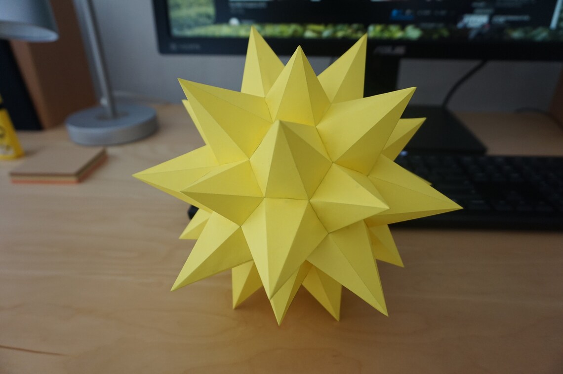 3D Star Geometric Papercraft Origami Christmas Ornament - Etsy
