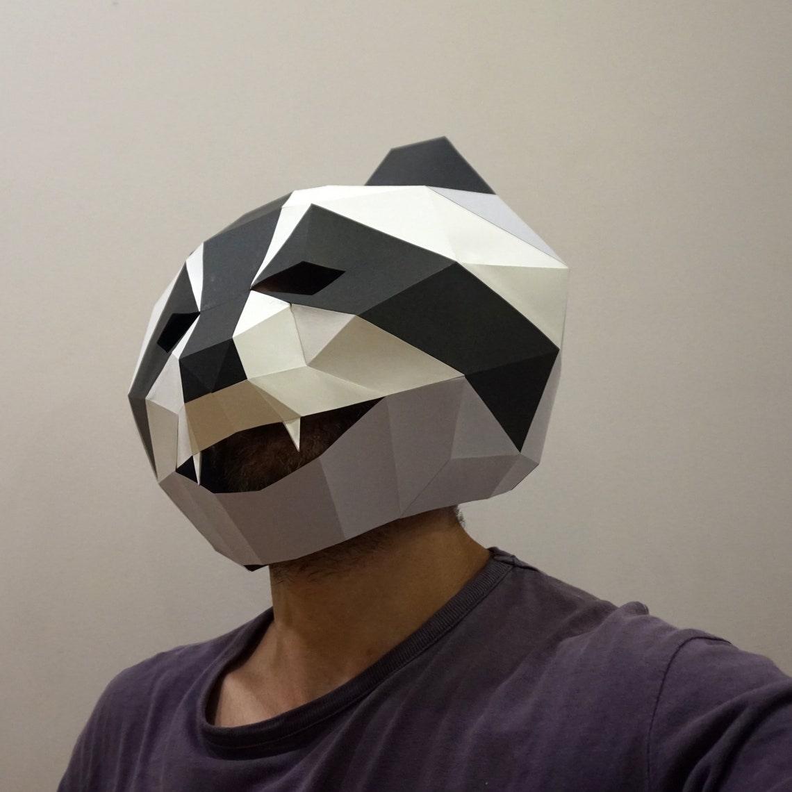 Raccoon Papercraft Mask - Etsy
