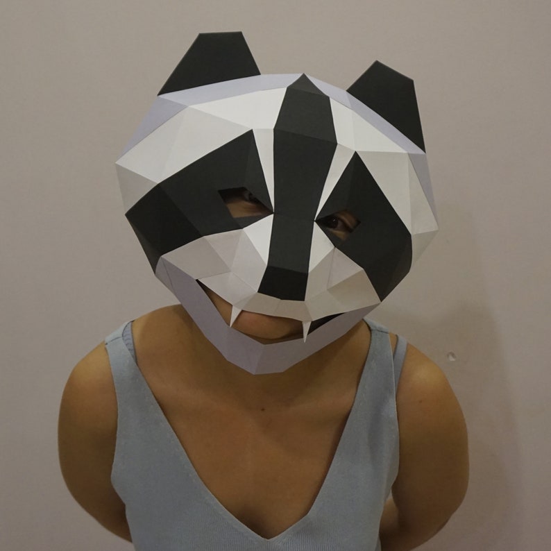 Raccoon Papercraft Mask - Etsy