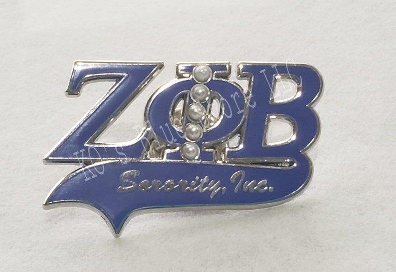 Zeta Phi Beta Sorority Lapel Pin w/ 5 pearls | Etsy