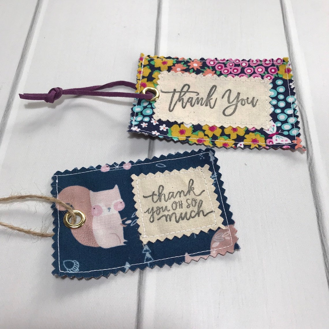 Fabric Gift Tags With Messages | Etsy