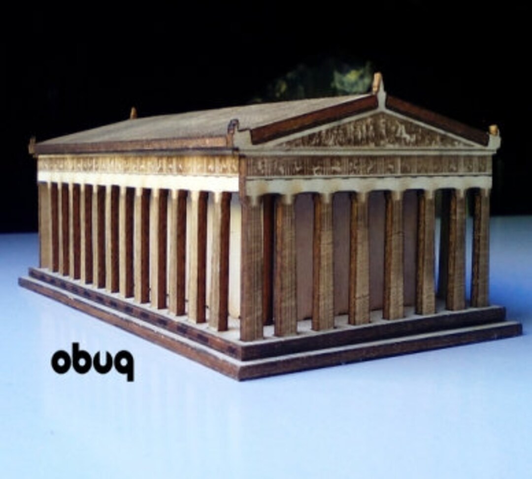 Parthenon 3D, Vector File for Laser Cutting CNC, Wooden Designer, DXF ...