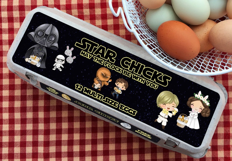 Egg Carton Labels Space Characters 3 Part Label Sets Peel - Etsy