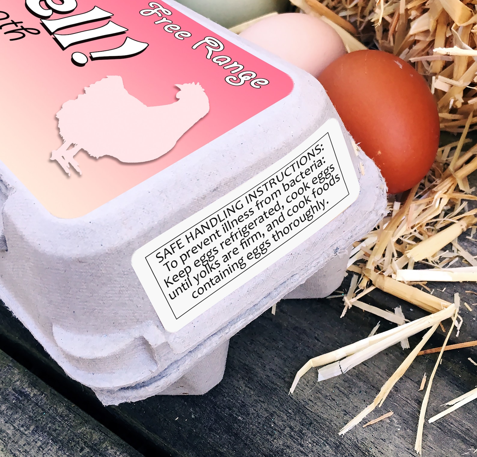 Egg Carton Labels FDA Safe Handling Labels Refrigerate - Etsy