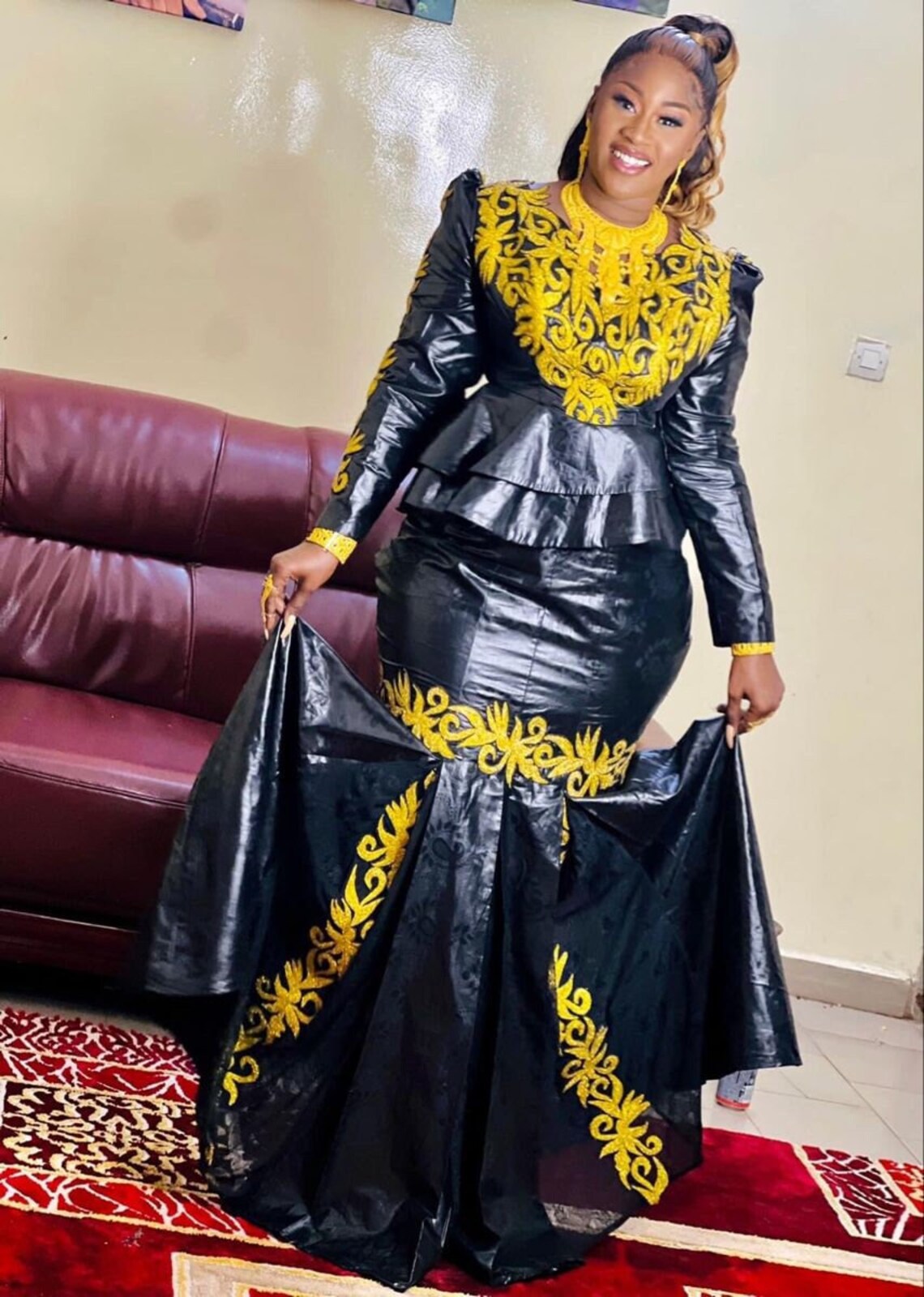 African Dress for Women Bazin Rich Getzner Senegelese Dress - Etsy