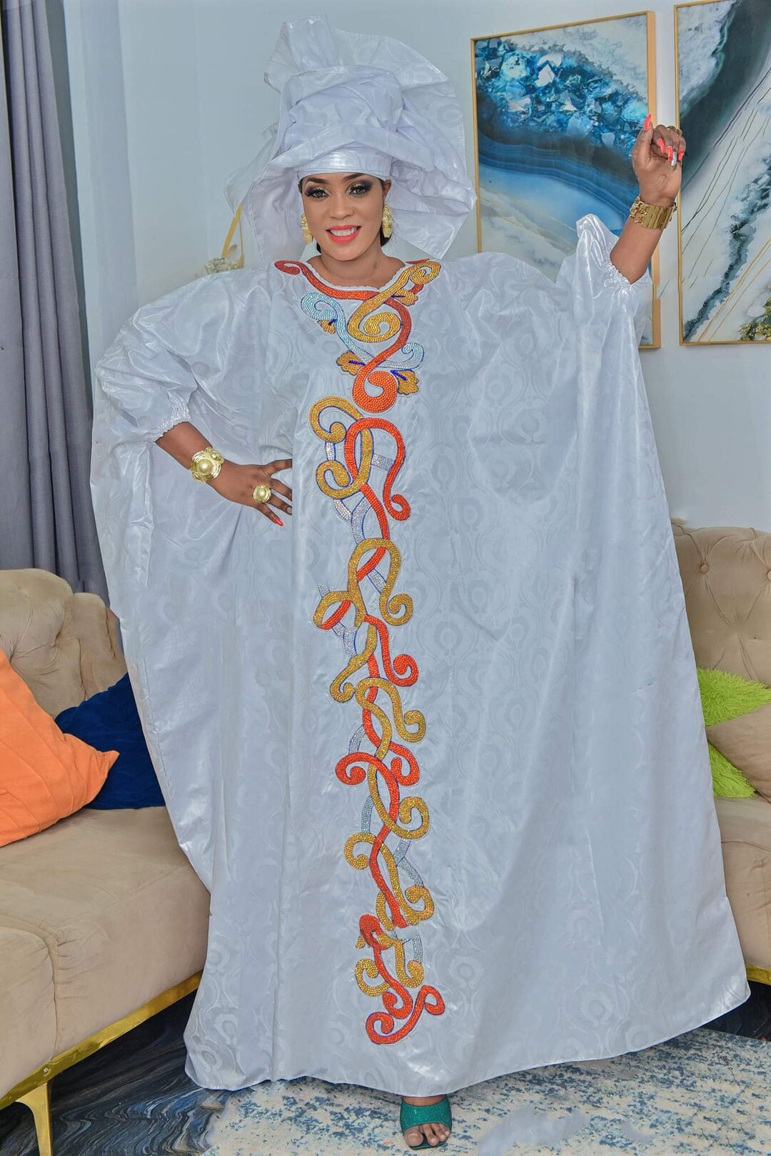 African Women's Dress, African Clothing, African Dress With Skirt, Lace ...