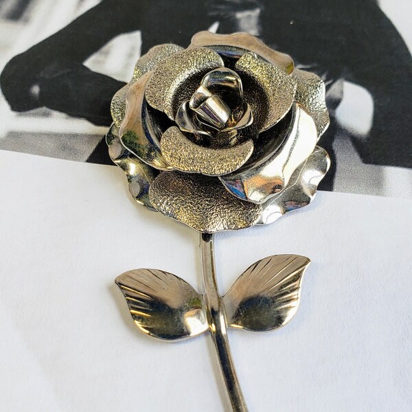 Rose Brooch - Etsy