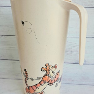 Vintage Winnie the Pooh Bamboo Pitcher, Natural Colors Biodegradable ...