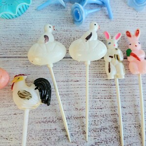 Vintage Cake Topper Lot, 50s Plastic Cake Decor 61 Pieces Baseball ...