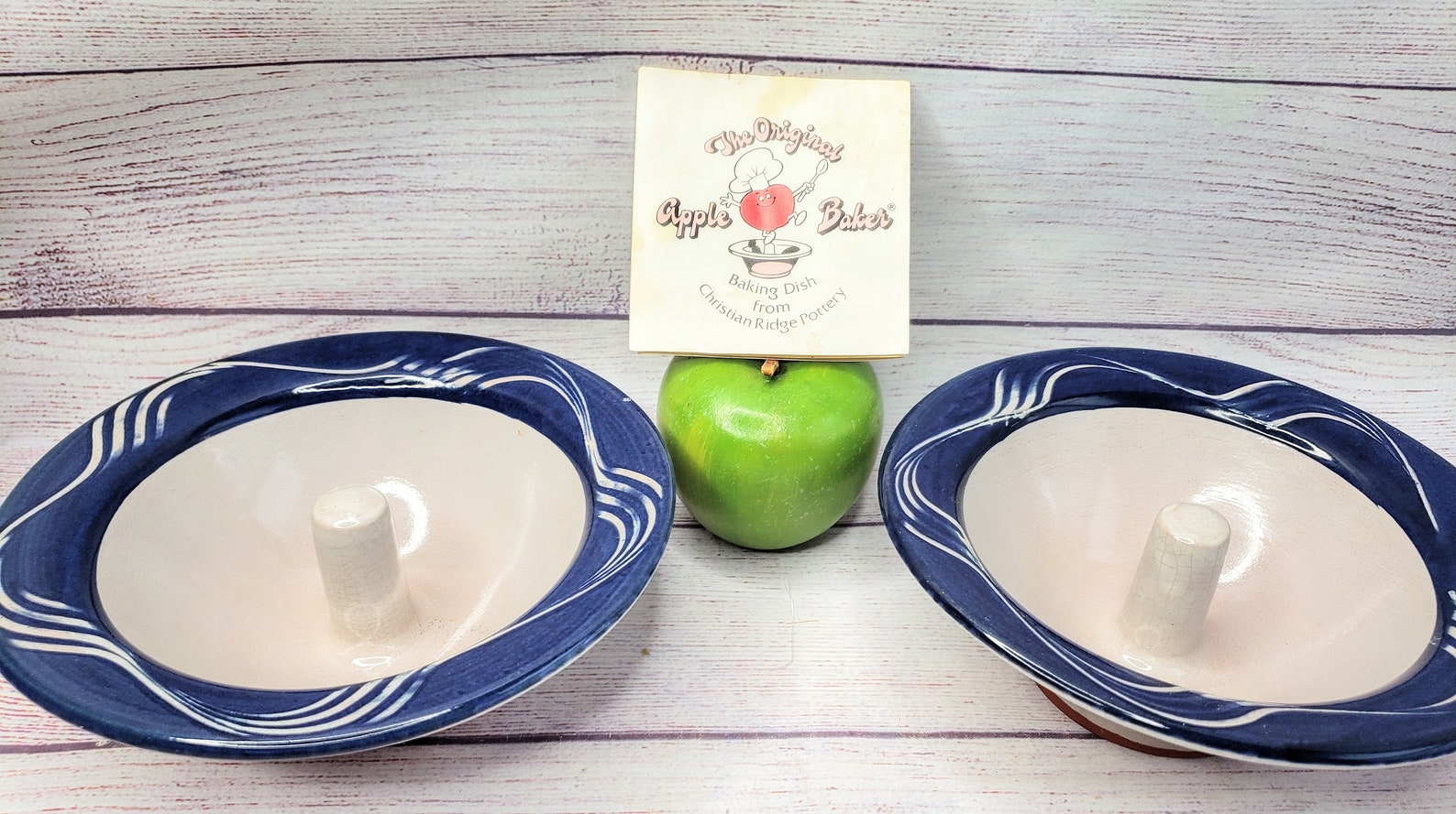 Vintage Pottery, the Original Apple Baker, Handmade Glazed Terracotta ...