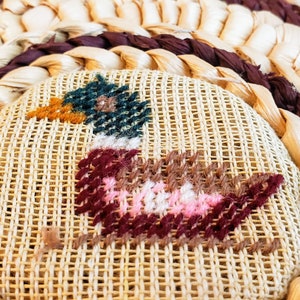 Vintage 12 Woven Straw Coil Circle Disc Wall Hanging - Etsy