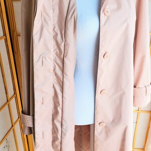 Vintage Trench Coat, Shimmery Champagne Colorlong Coat W/ Pockets Lined ...