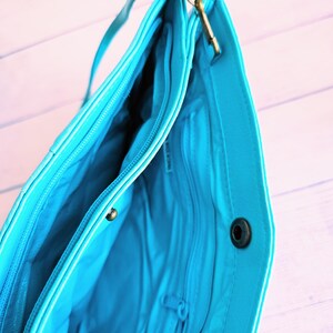 Vintage Turquoise Purse, 80s Crossbody Bag, Retro Fashion, Rare Find ...