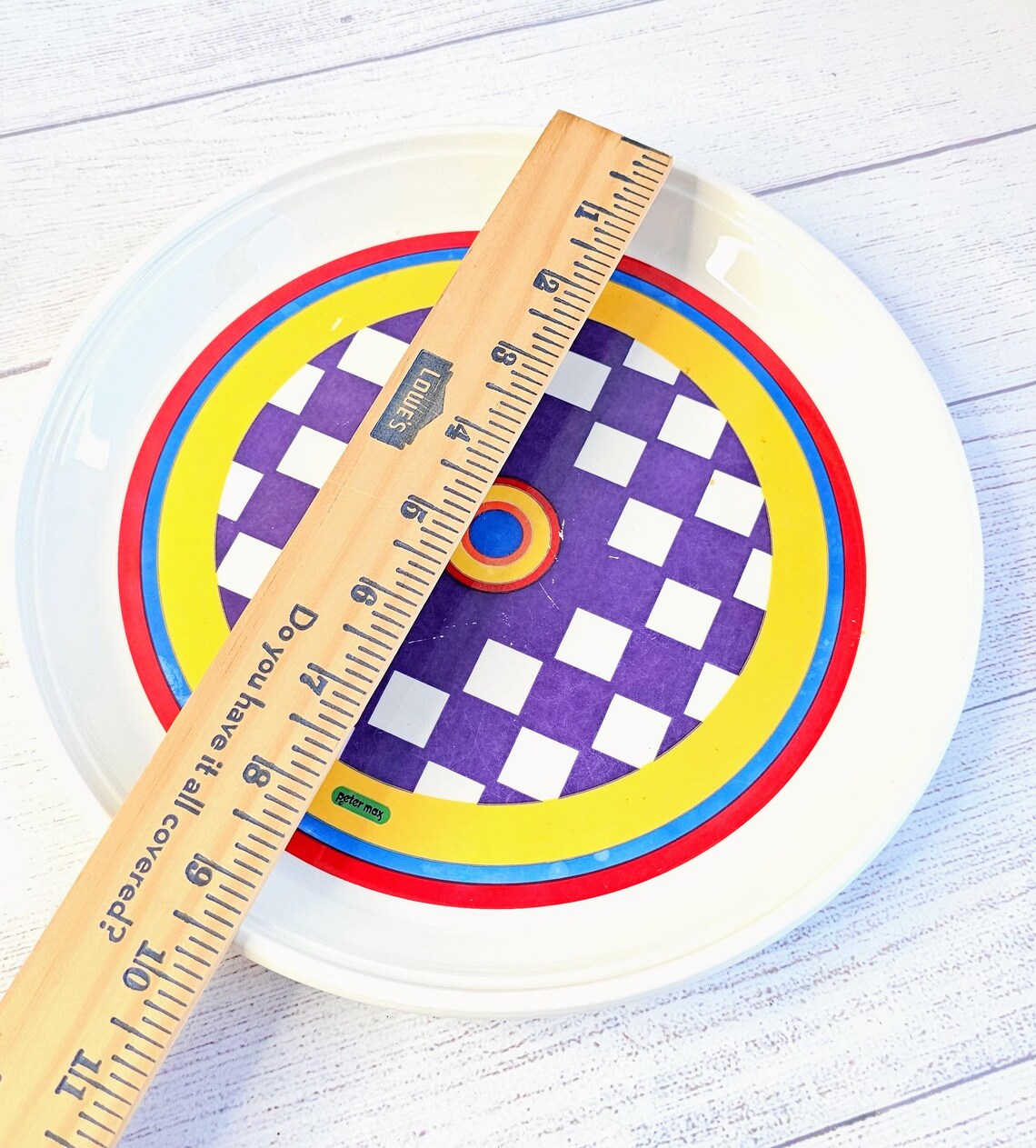 Mid Century Peter Max Dinner Opticon Plate by Iroquois New York, 60s ...