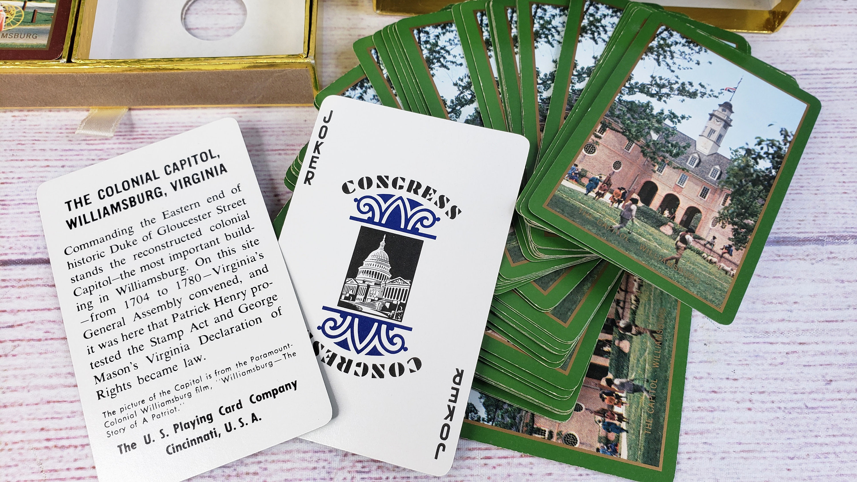Double Deck of Vintage Playing Cards Williamsburg the Colonial - Etsy