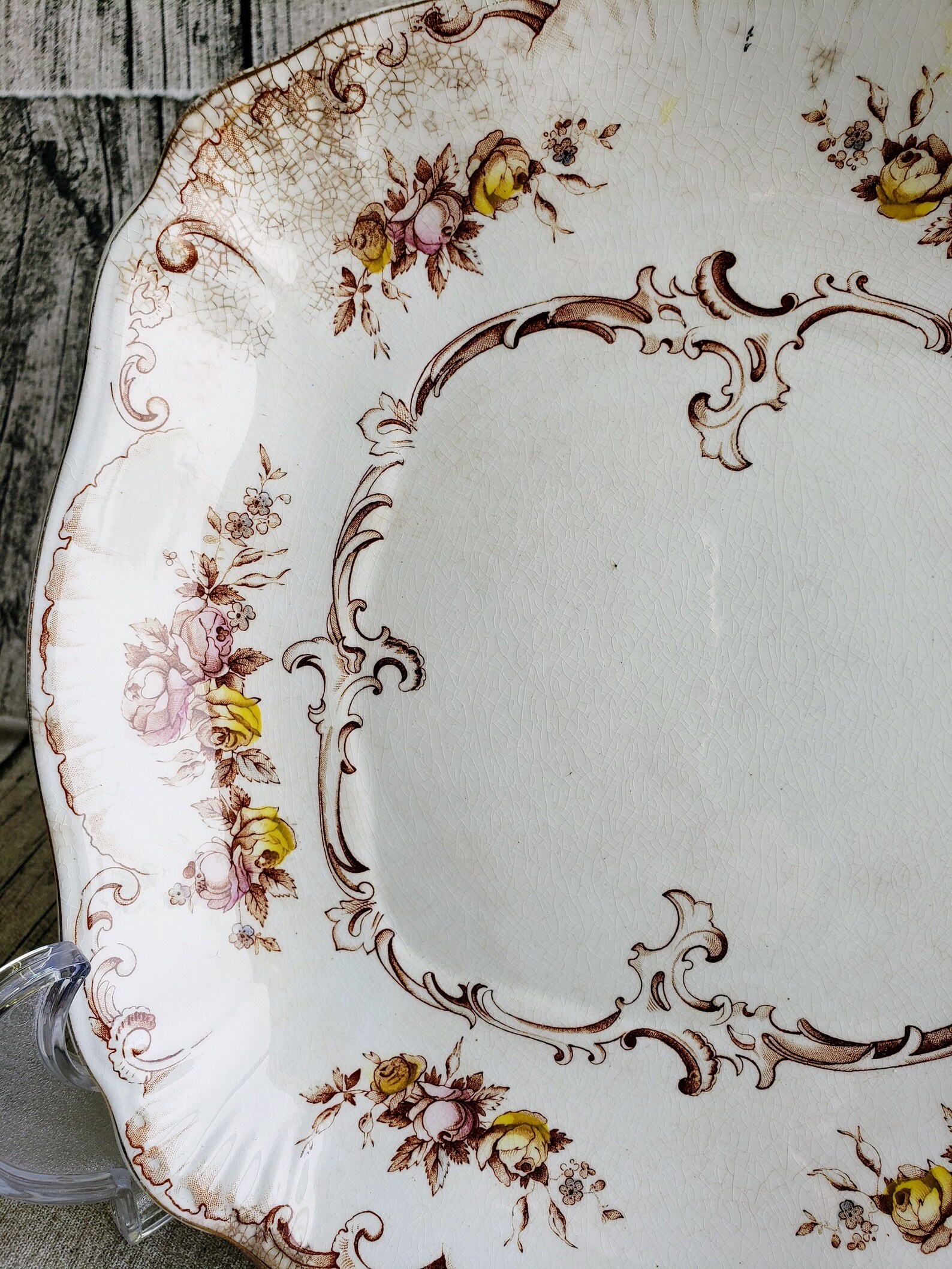 Antique Ceramic Square Plate Ridgways England Royal Semi - Etsy