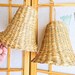 Vintage Beige Wicker Straw Bells, Set of 2, Boho Wedding Decor, Pair of ...